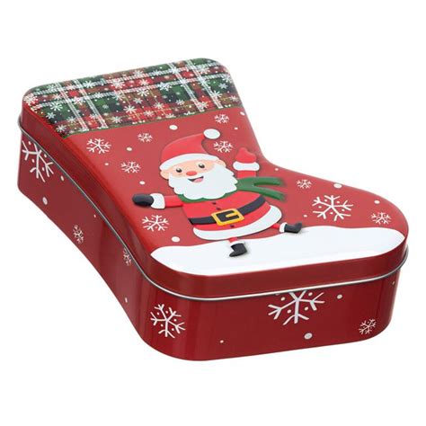 Ботуши на Дядо Коледа Метална кутия за бисквити Emag Bg