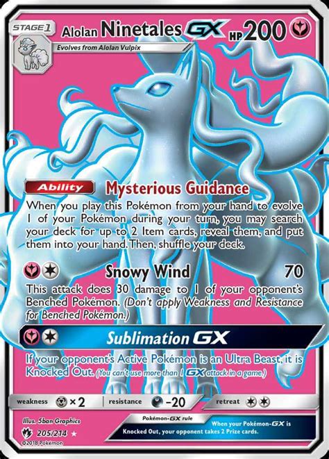 Alolan Ninetales Gx Sm8 205 Pokemoncard
