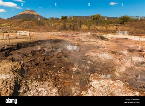 Mud Pots Fumaroles And Dormant Volcan Santa Clara At The San Jacinto Volcanic Thermal Area