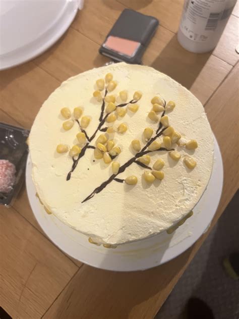 Corn Cream Cake With A Corn Custard R Cakedecorating