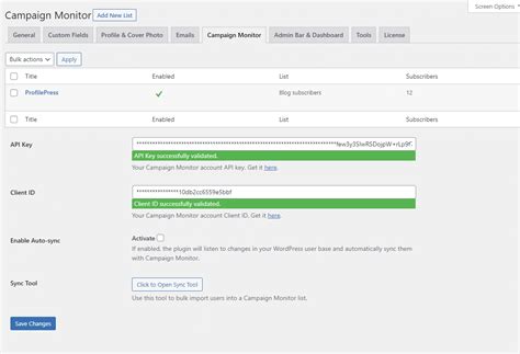 Setting Up Campaign Monitor With Wordpress Integration Profilepress