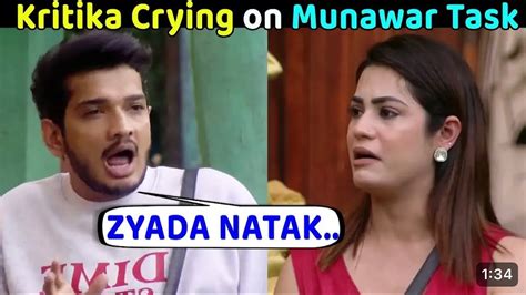Kritika Crying For Munawar Task Questioning Onarmaan Relation Bb Ott3