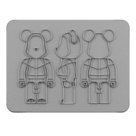 Kaws Bearbricks Neon Signs 3d Model Cgtrader