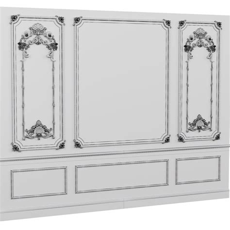 Classic Wall Moulding 3d Model For Corona