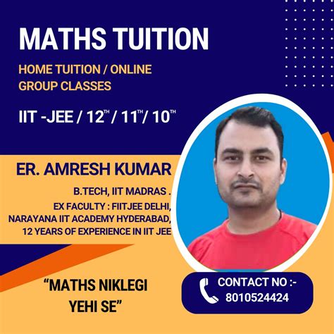 Iit Jee Maths Tutor And Online Classes In Delhi Locations
