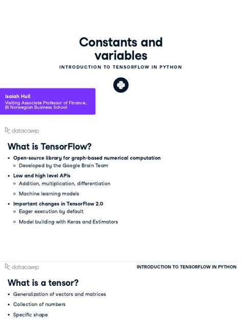 Introduction To Tensorflow In Python Pdf Linear Regression Mean Squared Error