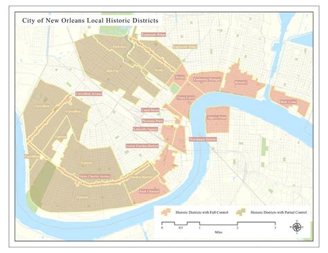 New Orleans And Cbd Hdlc A Map Of New Orleans Historic Districts