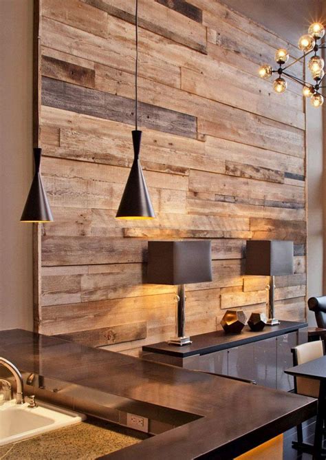 Дерево в интерьере: фотоидеи от элементов до декора | Design de mur en ...