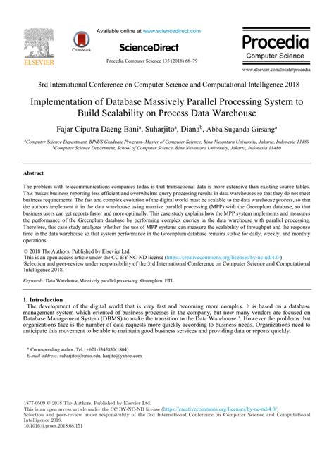 Pdf Implementation Of Database Massively Parallel Processing System