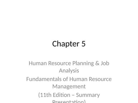 Chapter5hrplanningandjobanalysisnewpptx