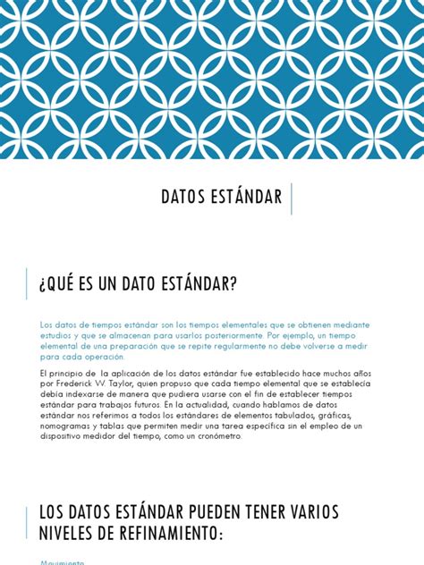 Datos Estandar 1 Pdf Hora Ecuaciones