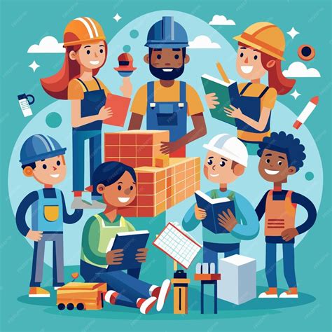 Collaborative Construction Teamwork Building Together With Enthusiasm