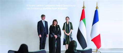 Hoor Al Qasimi Receives French Order Of Arts And Letter مؤسسة سلطان