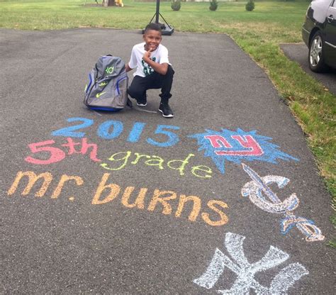 Pin By Gillian Jones On First Day Of School Sidewalk Chalk First Day