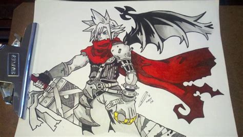 Cloud Ff7 Artwork Art Humanoid Sketch
