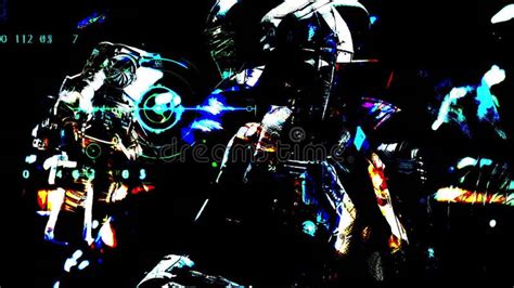 Animation Futuristic Classroom With Interactive Robots Stock Footage