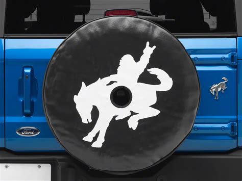 Bronco Bigfoot Riding A Bronco Spare Tire Cover With Camera Cutout