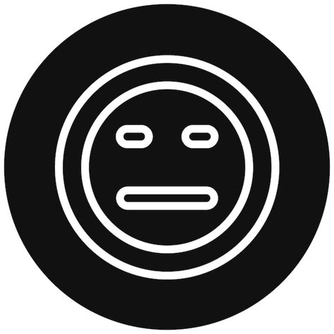Premium Vector Expressionless Face Icon