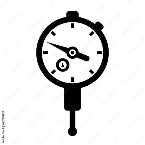 Dial Test Indicator Pictogram Icon Clipart Image Isolated On White