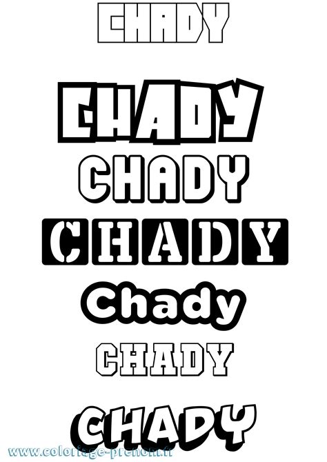 Coloriage Du Prénom Chady à Imprimer Ou Télécharger Facilement