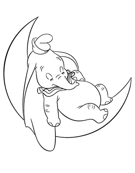 Dumbo Flying Coloring Pages