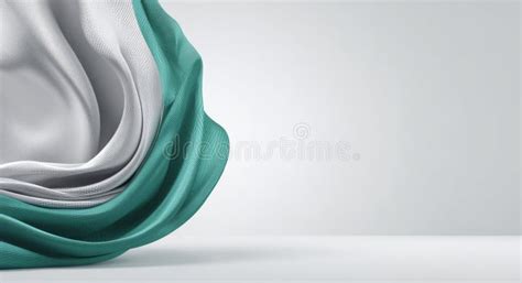 Abstract Luxury Tech Background Metallic Teal And Silver Wave Stock