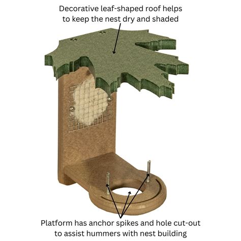 Recycled Poly Hummingbird Nesting Platform