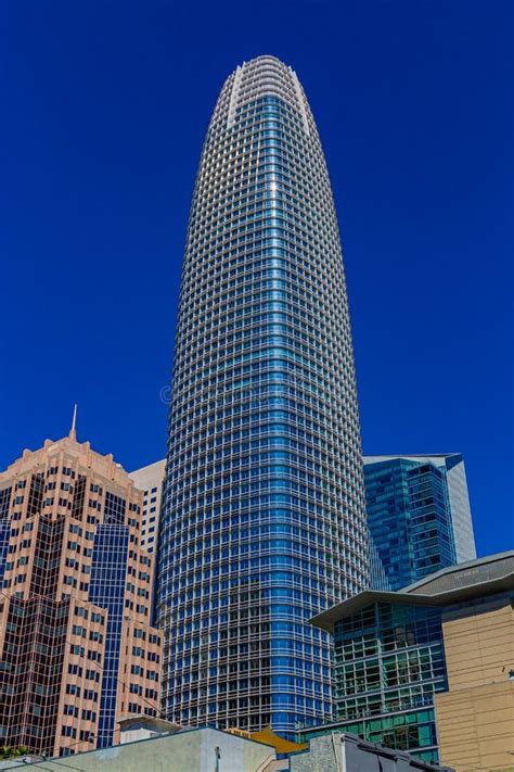 Salesforce Tower San Francisco With Surrounding Towers Editorial