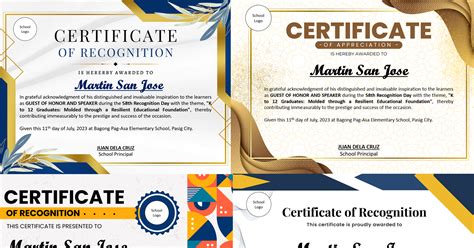 New Certificate Templates For Guest Speakers Editable And Free To Download Deped Click