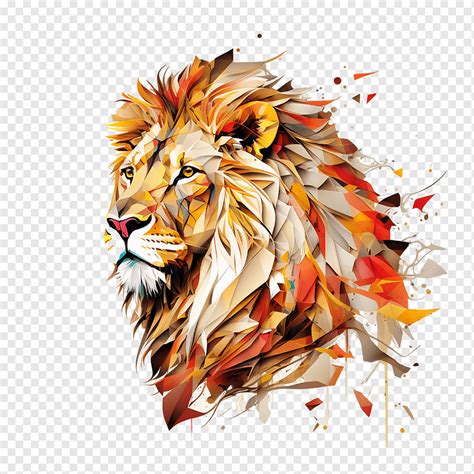León Abstracto Cabeza De León Macho Png Pngwing