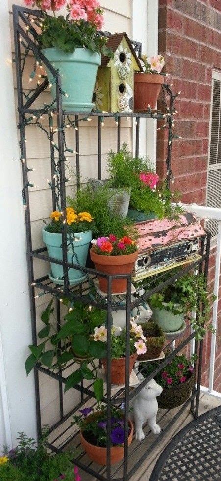 Pin By Jennifer Cavey On Outdoors Small Patio Garden Garden Shelves