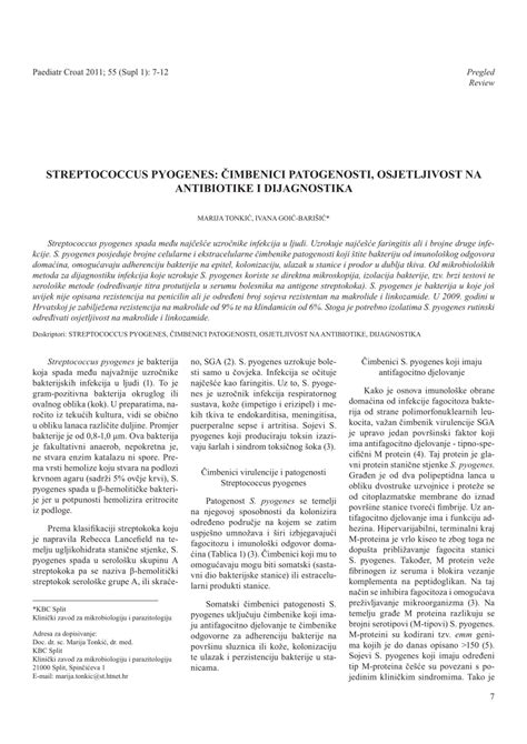 Pdf Streptococcus Pyogenes Factors Of Pathogenicity Sensitivity To Pdf Streptococcus Pyogenes Factors Of Pathogenicity Sensitivity To