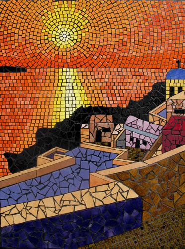 Beginner Mosaic Patterns Printable Sunset