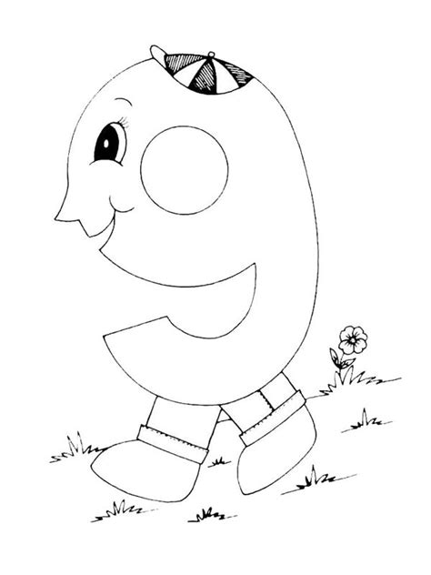 Cifra 9 De Colorat Cifra 9 De Desenat Fise Si De Colorat Cu Cifra 9