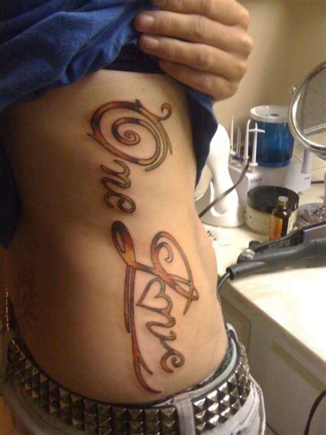 Side Rib Name Tattoos
