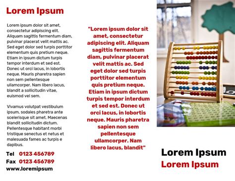 Free Printable Brochure For Abacus Creative Center