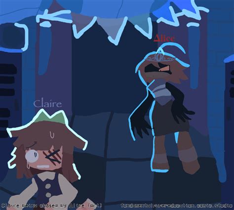 Claire Being Chased By Δlice Art Comic Studio