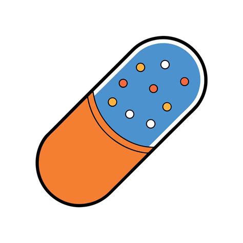 Detailed Antibiotic Capsule With Inner Components 63135312 Vector Art