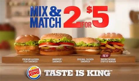 Burger King Lunch Menu With Prices 2026