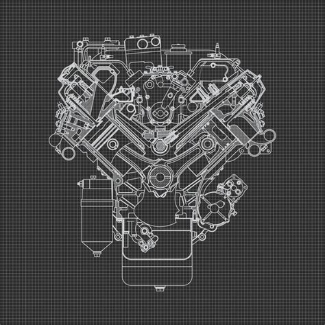 Car Engine Sketch Premium Vector Vector Car Engine Hand Drawn Sketch