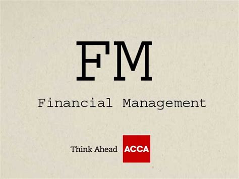 Acca Acca Fm Syllabus 2026 Financial Management Financial