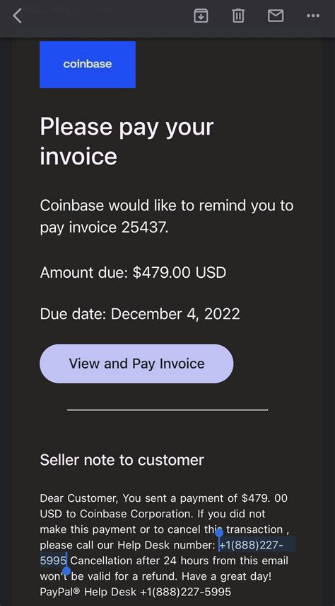 Paypal Invoice Scam 1 888 227 5995 R Scamnumbers