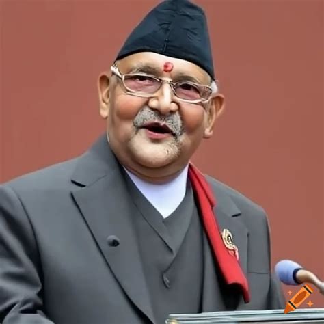 Image Of Kp Oli Prime Minister Of Nepal On Craiyon