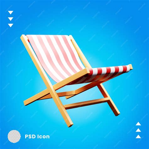 Premium Psd 3d Beach Chair Icon Illustration Isolated Or 3d Rendering