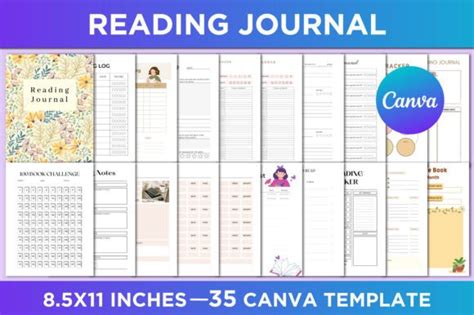 Reading Journal Canva Template Graphic By Sm Interior · Creative Fabrica