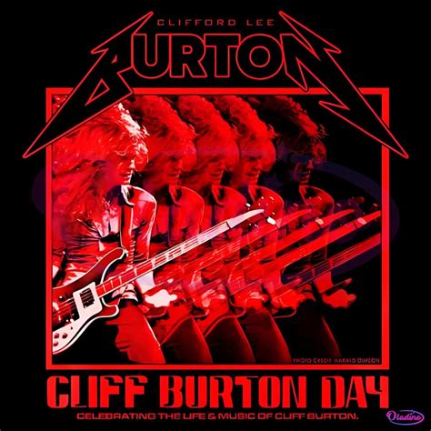 Cliff Burton Day 2025 Red Tribute Poster Celebrating Metallica Bass