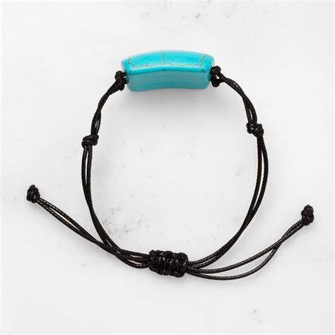Black Thread Bracelet With A Natural Turquoise Stone Plunder Design Natural Turquoise Stone