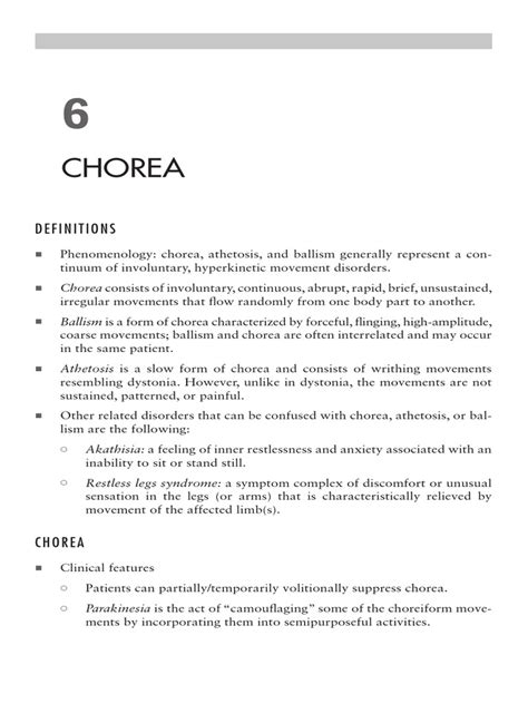 Chorea A Practical Approach To Movement Disorders Diagnosis And