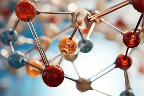 Colorful Detailed View Of Molecule Scientific Image Of Cell Membrane Macro Shot Of Liquid