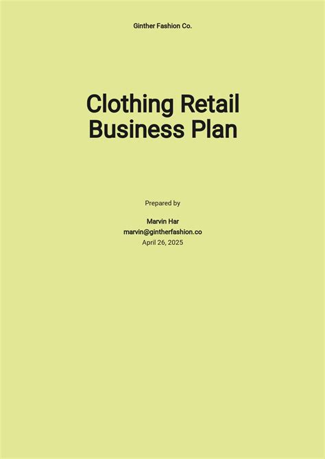 Retail Business Proposal Template Parahyena